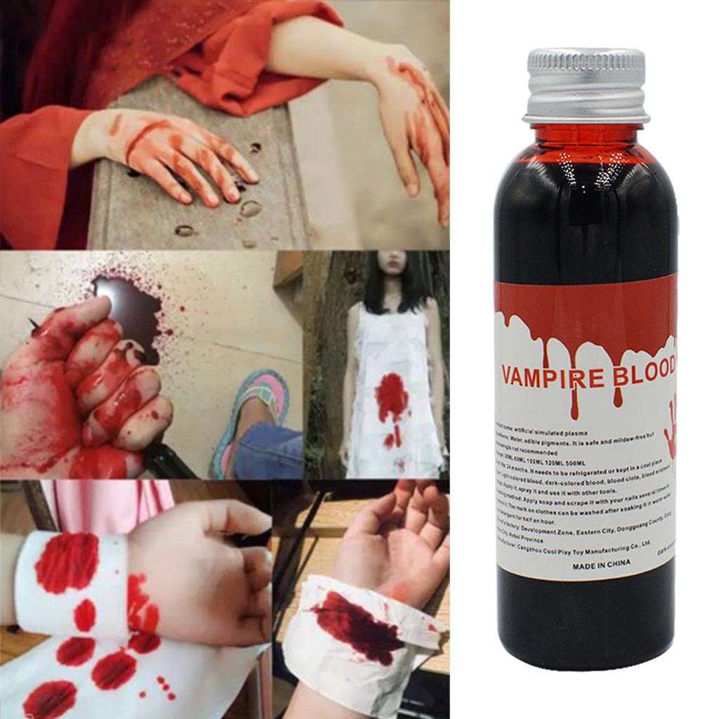 Jual 30/60Ml Realistic Fake Blood Washable For Scar Wound And Clothes ...