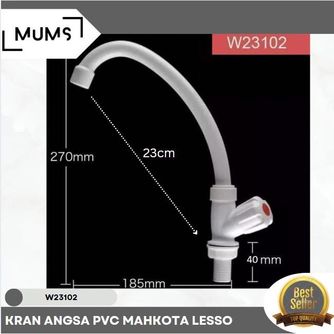 Jual GROSIR TERMURAH Kran Angsa Duduk Pvc Lesso W23102 1/2" Keran Air ...