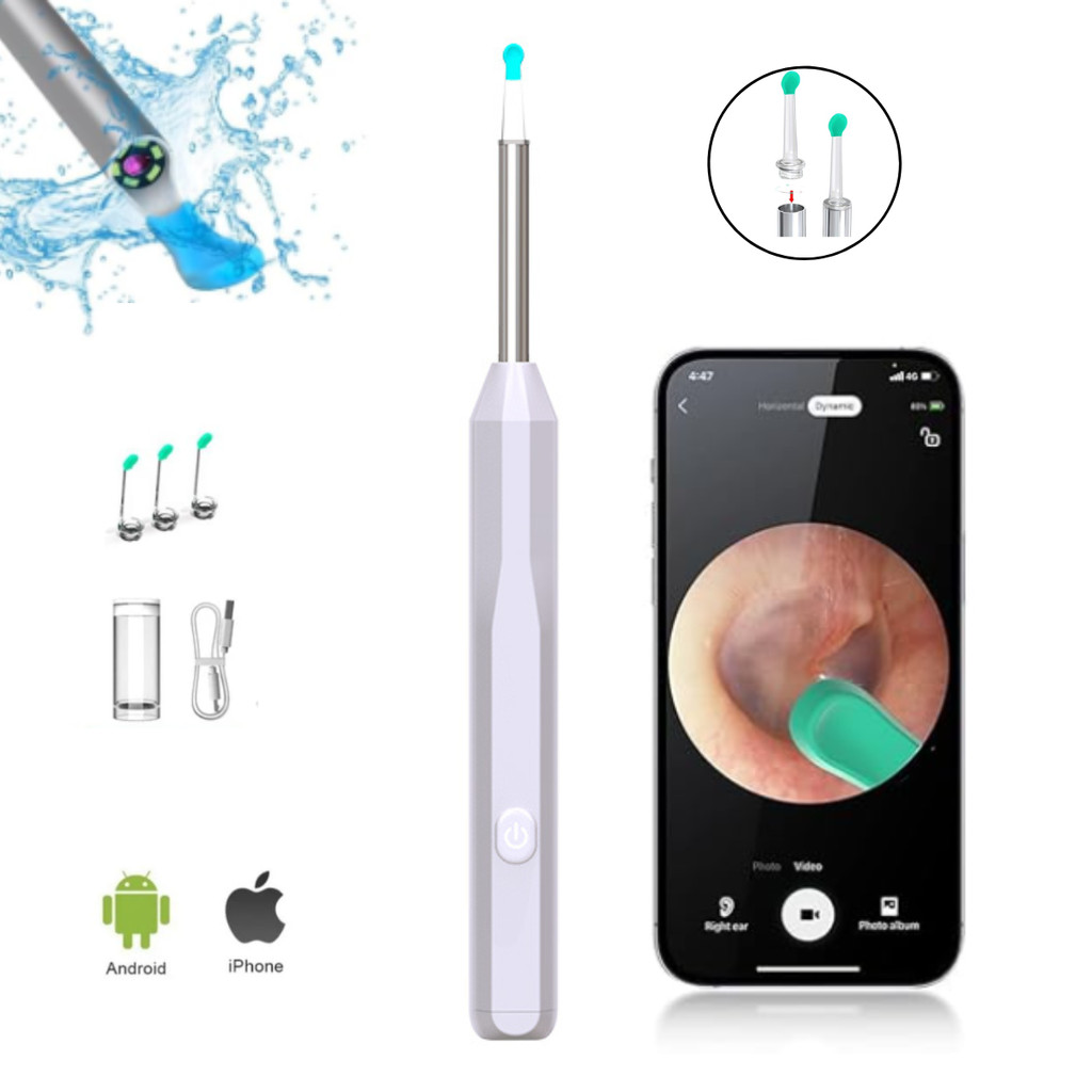 Jual Wifi Visual Ear Cleaner Otoscope Camera With 6 Led Lights 3.9Mm ...