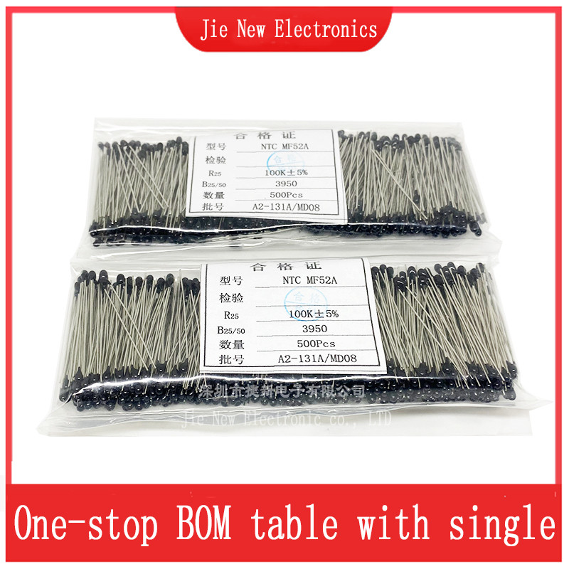 Jual IMPORT 500PC NTC Thermistor MF52AT NTC-MF52AT Thermal Resistor 1K ...