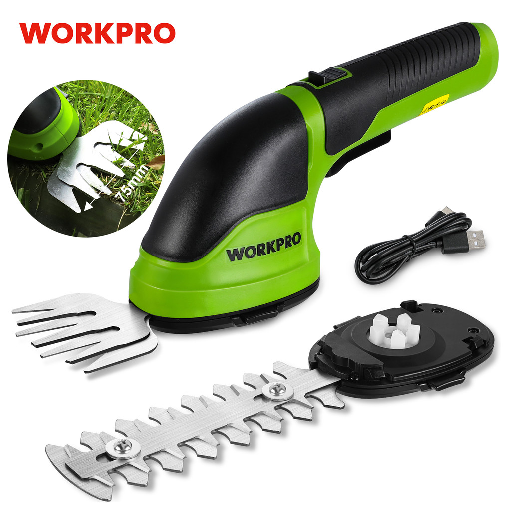 Jual WORKPRO 7.2V/3.6V Hedge Trimmer Electric Trimmer 2 in 1 Cordless ...