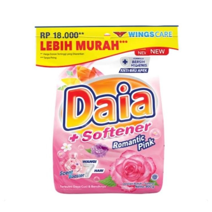 Jual DAIA 800gr detergen bubuk/sabun tepung cuci baju daia 800gr ...