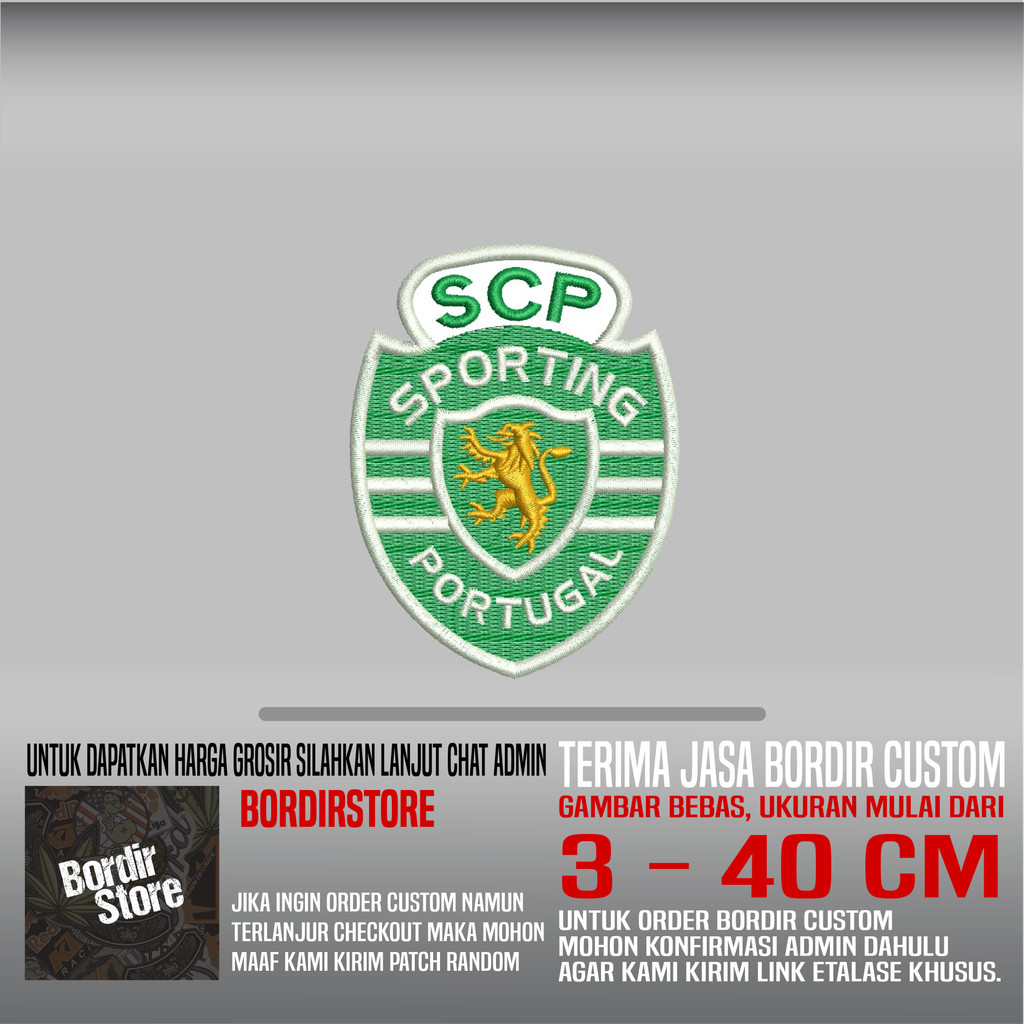 Jual SCP SPORTING PORTUGAL FC BS-575 PATCH BORDIR LOGO/EMBLEM | Shopee ...
