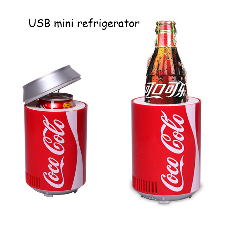 Jual Mini usb Fridge Cooler Heater Cola bottle Dual Use Home Dormitory ...