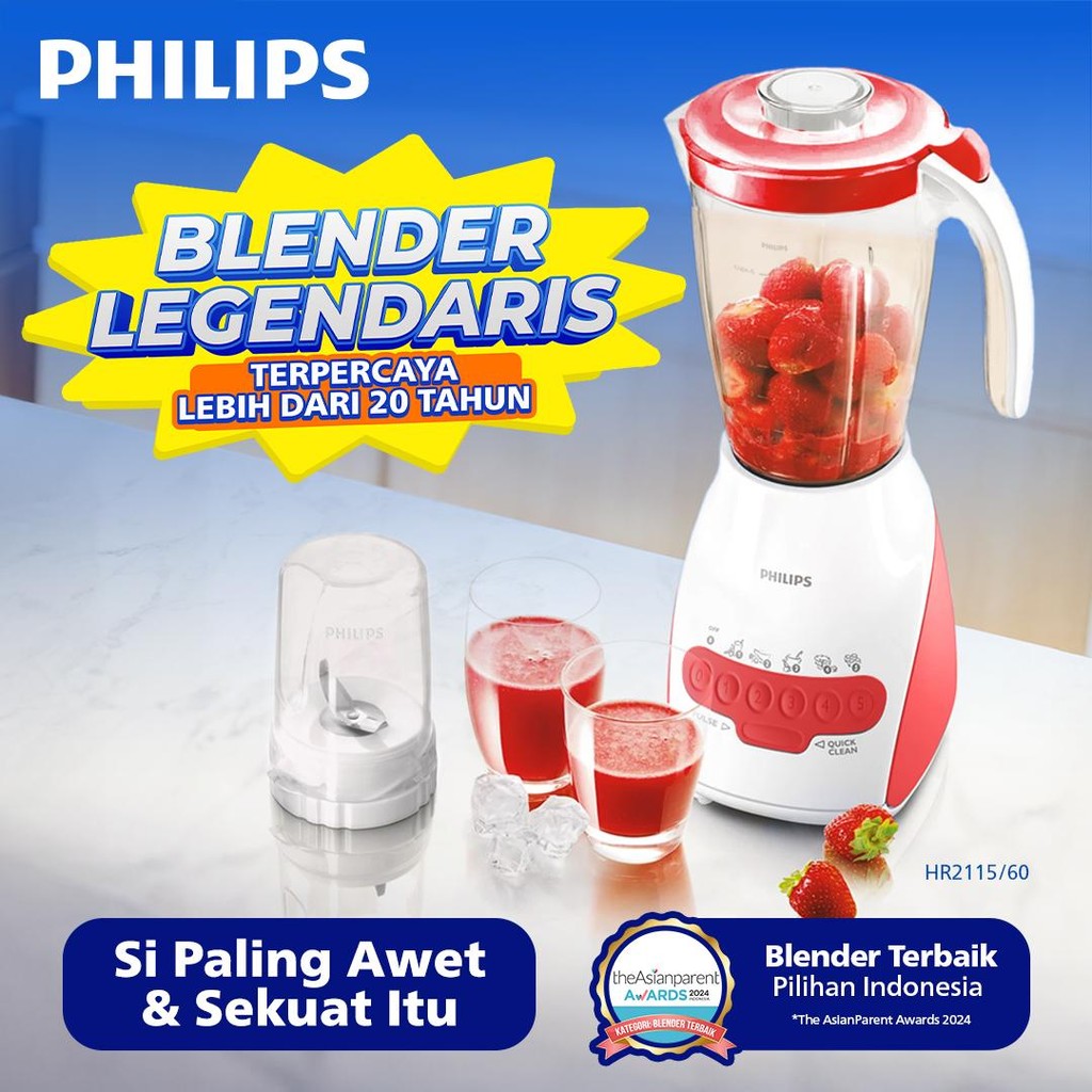 Jual Philips Blender HR2115/60 - Blender 2 liter - Blender Philips jar ...