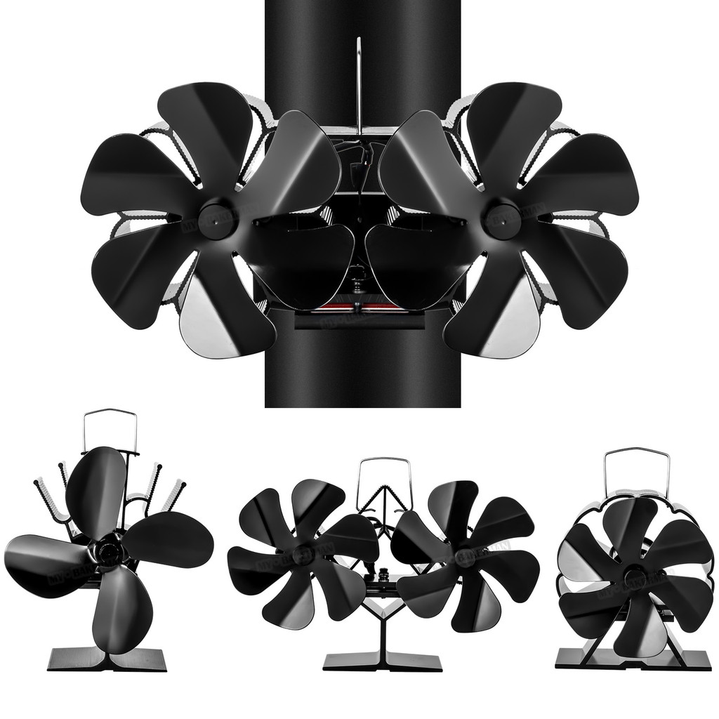 Jual 12 Blade Fireplace Fan Non Electric, Thermal Electric Fan Ecofan ...