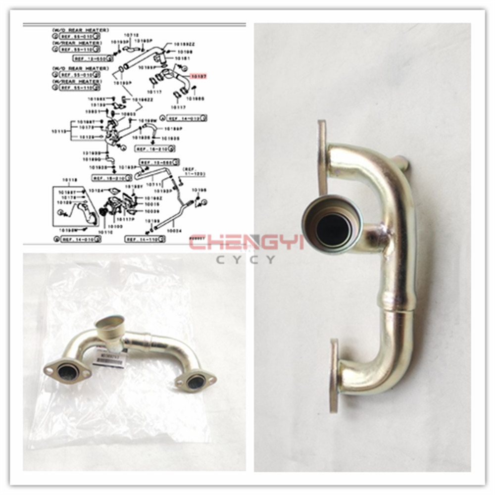 Jual Cylinder Head Outlet Pipe Iron Pipe Water Coolant Pipe For Pajero ...