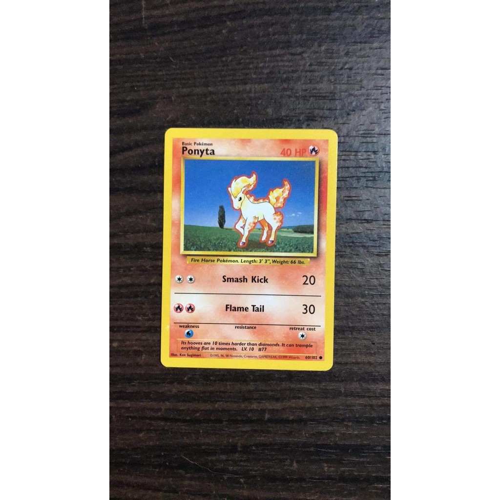 Jual j225- Ponyta Base Set Pokemon English Card Kartu Ori Nm-M | Shopee ...