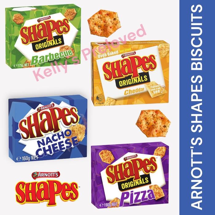 Jual ORIGINAL! ARNOTT'S SHAPES BAKED SNACK CRACKERS BISCUIT ARNOTTS ...