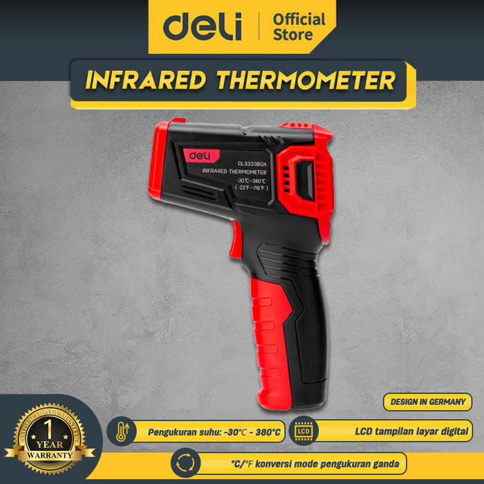 Jual Deli Thermometer Infrared Digital / Termometer Tembak Suhu ...