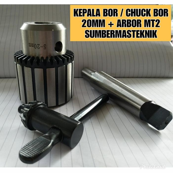 Jual Kepala Bor 20Mm Chuck Bor 20Mm Set Arbor Kepala Bor Duduk 20Mm ...