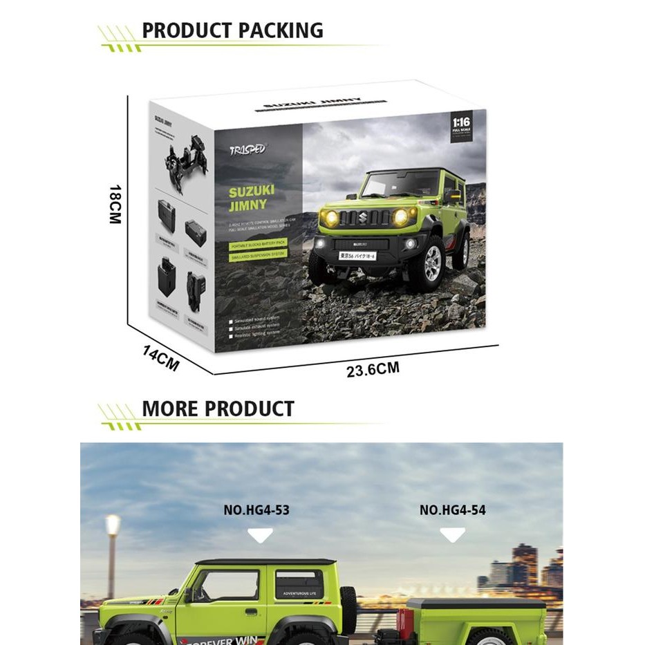 Jual Trasped Suzuki Jimny Hg4-53 Pro Rc Crawler Full Propo Rtr 2.4Ghz ...