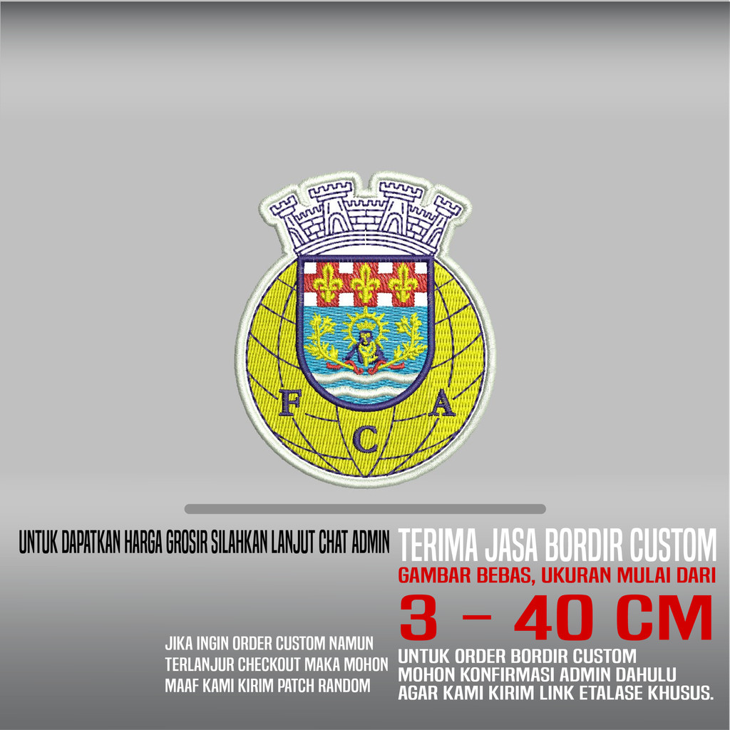 Jual FCA AROUCA FOOTBALL CLUB HDP-580 PATCH BORDIR LOGO/EMBLEM | Shopee ...