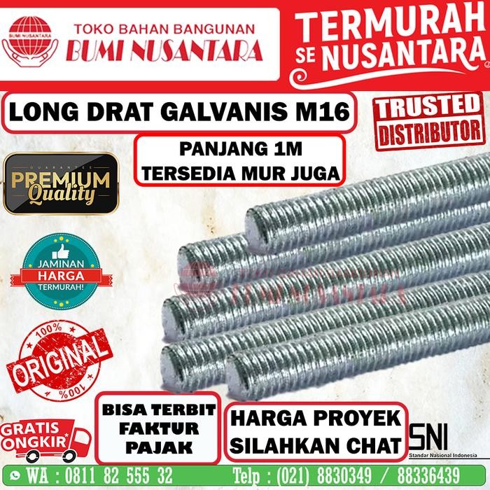Jual Pilihan- Longdrat M16 Galvanis Putih Asdrat Long Drat As Drat Baut ...