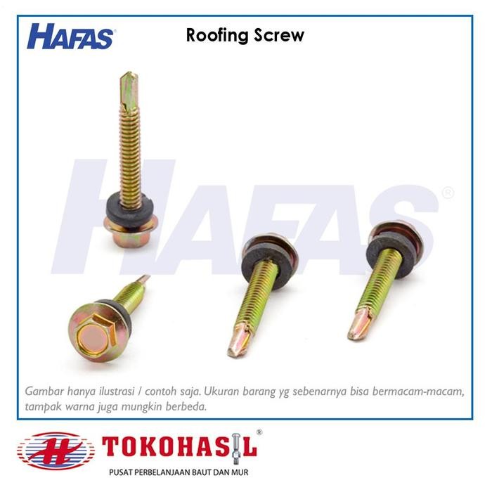 Jual Pilihan- Roofing Screw M5 X 75 - 24T (Kuning) Sekrup Drilling - 1 ...