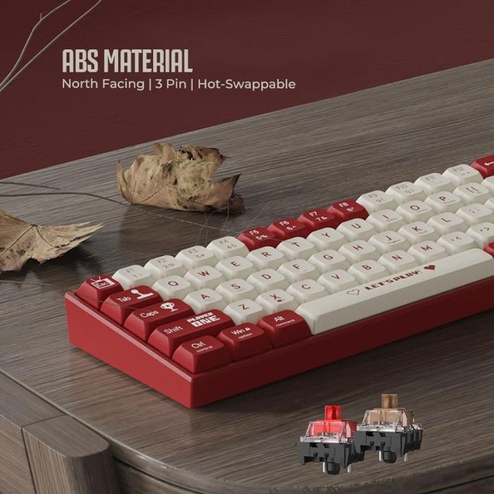 Jual Ajazz AK680 AK 680 Dual Tone 65 RGB Mechanical Keyboard Wired ...