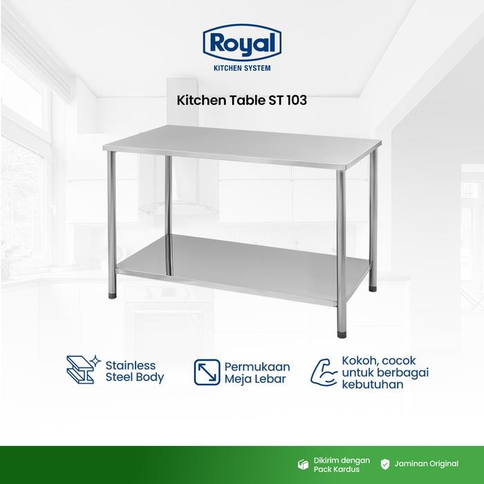 Jual Royal Kitchen Sink ST 103 Meja Dapur Stainless Work Table | Shopee ...