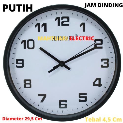 Jual New Jam Dinding Jarum Analog Jam Angka 29,5 Cm Putih Dan Hitam ...