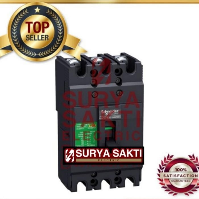 Jual SCHNEIDER EasyPact MCCB EZC100H 63A / 63 A 3P 30KA MCCB | Shopee ...