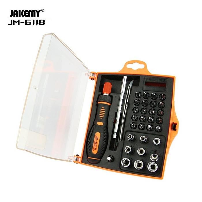 Jual JAKEMY OBENG SET 33 IN 1 LENGKAP SCREWDRIVER PH TORX HEX Y3 JM ...