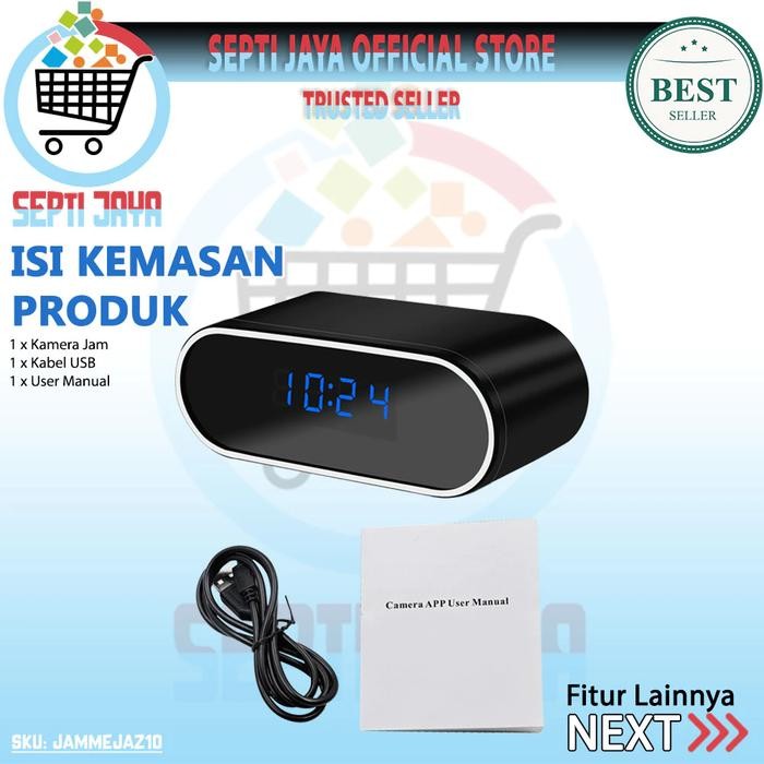 Jual CAMNOW- Kamera Z10 Jam Meja Digital Cctv Mini Tersembunyi Wifi ...