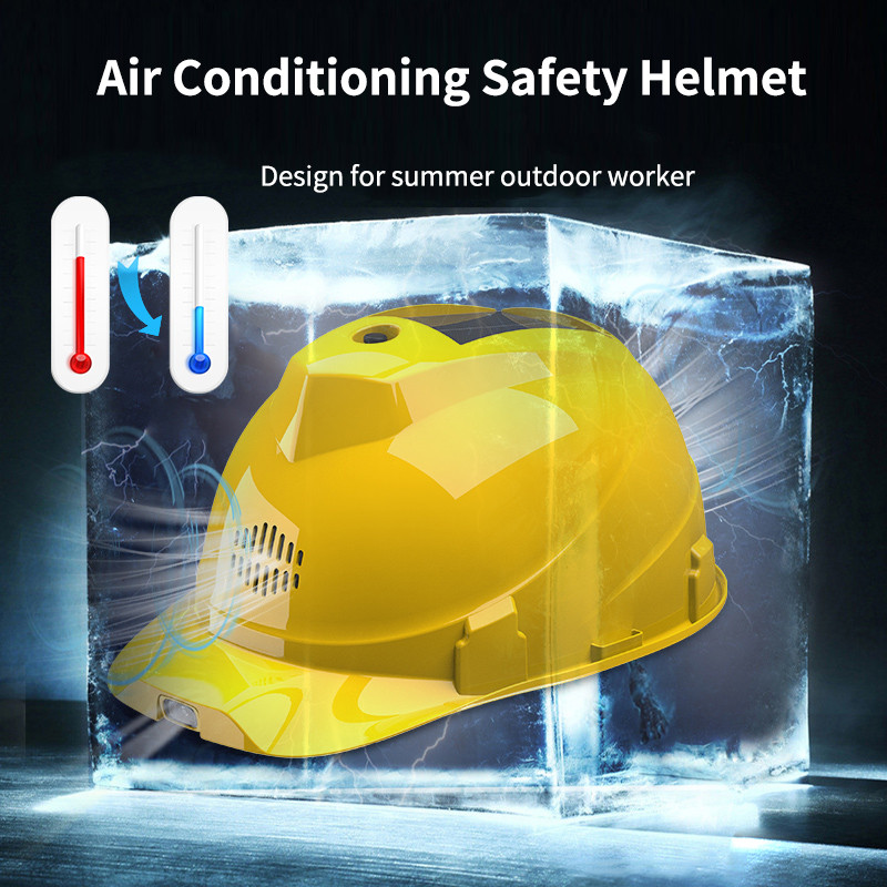Jual Construction Safety Helmet With 2 Turbo Fans Air Condition ...
