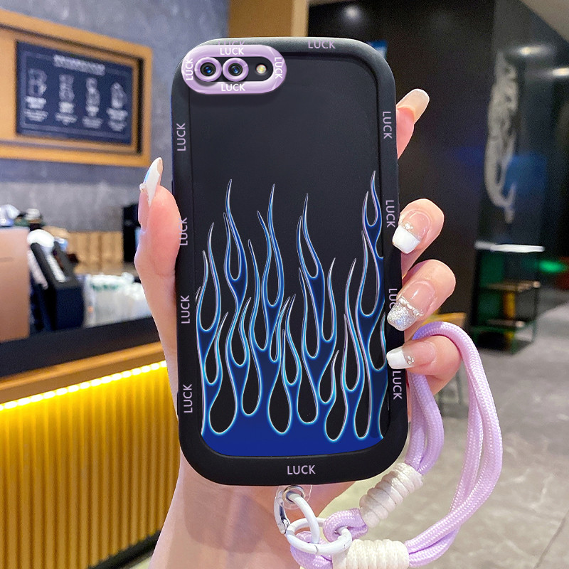 Jual Casing Hp untuk OPPO A5 A3s A12E Realme C1 Case Casing pola Api ...