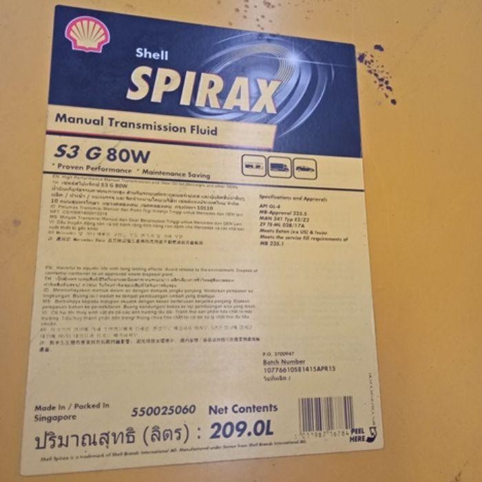Jual OLI SHELL SPIRAX S3 G 80W / 209 LITER | Shopee Indonesia