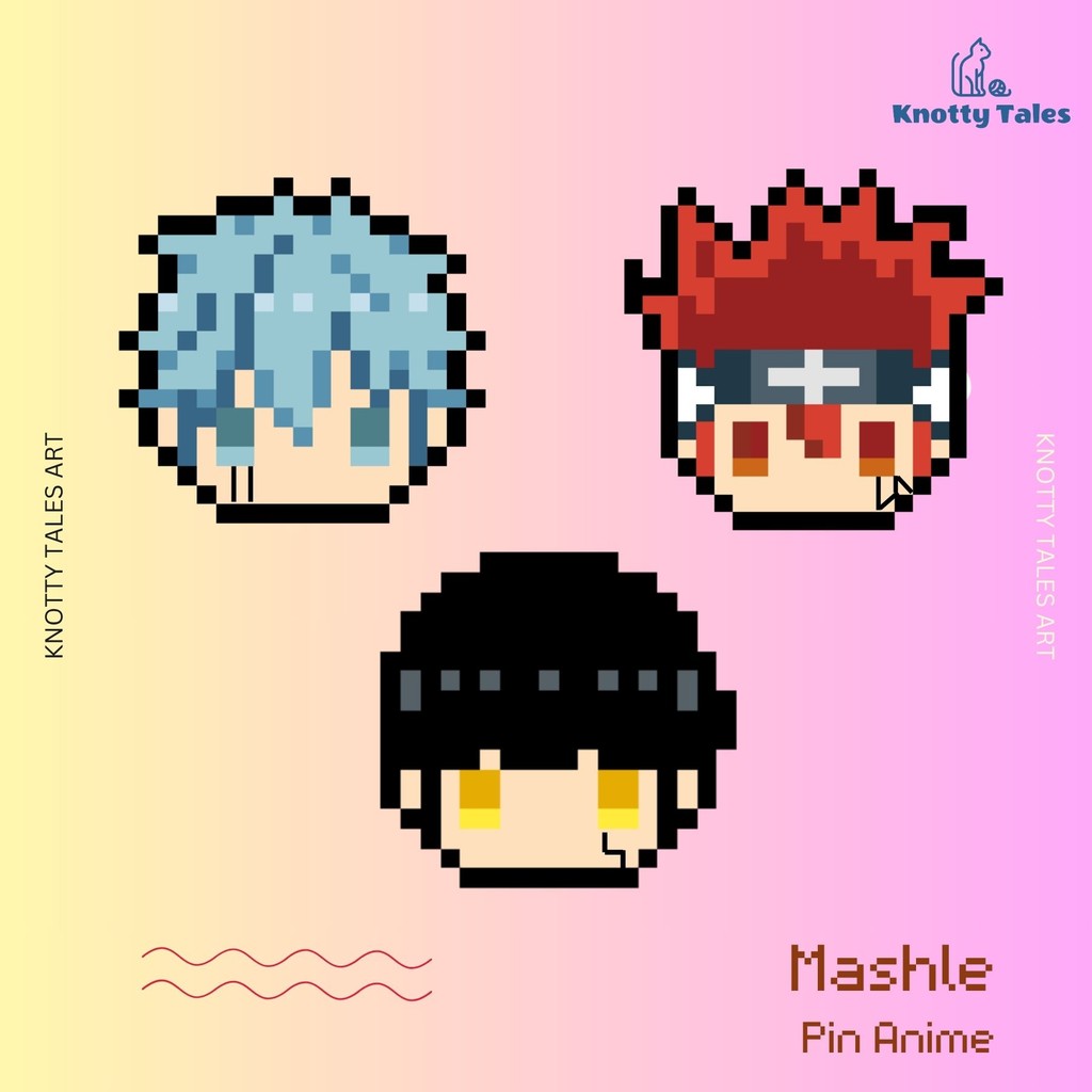 Jual Pin Button Emblem Mashle Magic and Muschle Merchandise Anime Pixel ...