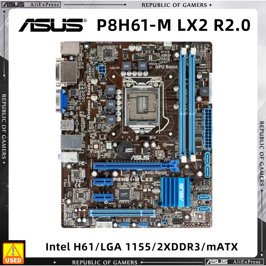 Jual Casing Laptop ASUS P8H61-M LX2 R2.0 Motherboard i5 3470 CPU ...