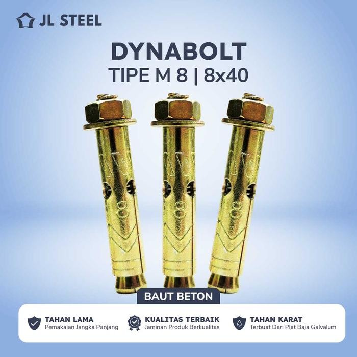 Jual KUALITAS DYNABOLT 8 x 40 DINABOLT M8 MURAH DYNABOLT BRACKET SET ...