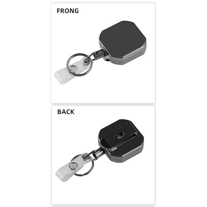 Jual Metal Retractable Keychain /Badge Holder Clip /Reels Clip/Id Card ...