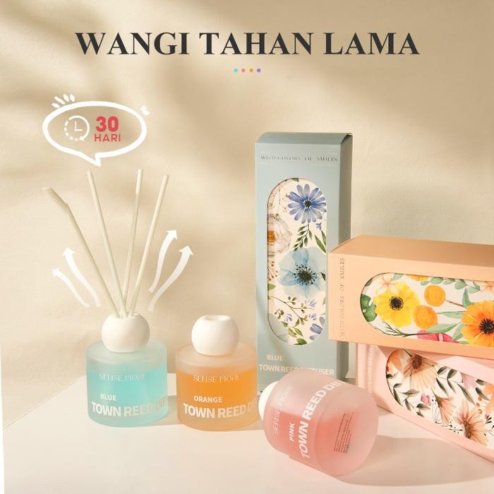 Jual Stok Baru [Live Only] OHSOME - Sense More Reed Diffuser Town Scent ...