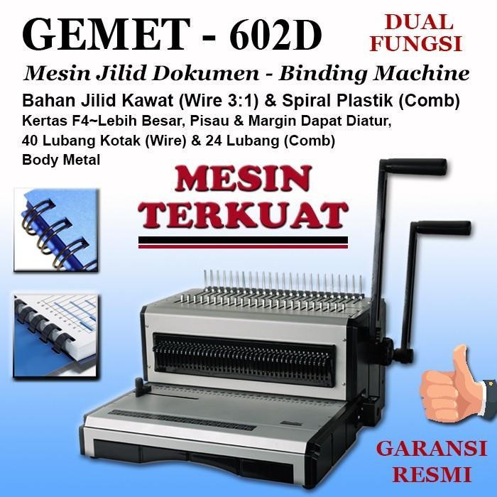 Jual MESIN JILID / BINDING GEMET, SPIRAL KAWAT DAN PLASTIK (DUA FUNGSI ...
