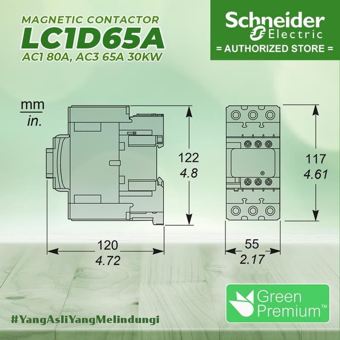Jual SCHNEIDER Kontaktor Contactor LC1D65 LC1D65A 24V 42V 48V 110V 220V ...