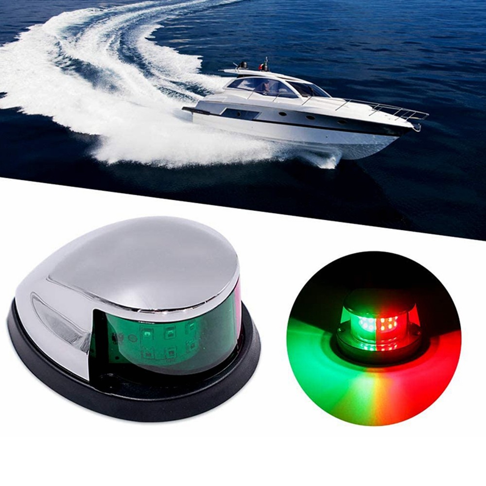Jual Red Green LED Boat Navigation Light 12V Waterproof Sailing Signal ...
