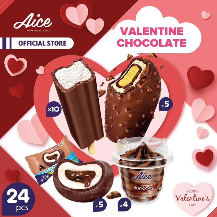 Jual r05n- Paket Aice Ice Cream Special Valentine Chocolate Es Krim ...