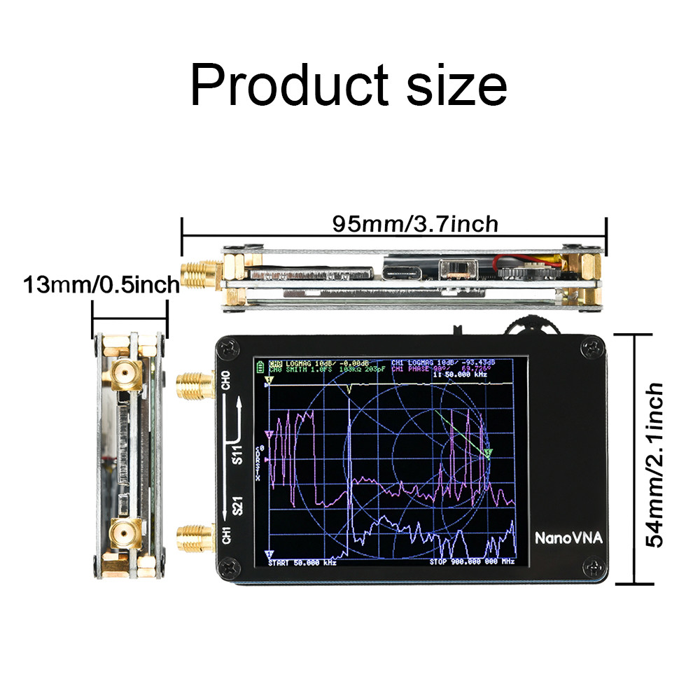 Jual NanoVNA 10KHz-1.5Ghz Vector Network Analyzer Kit MF HF VHF UHF 2.8 ...