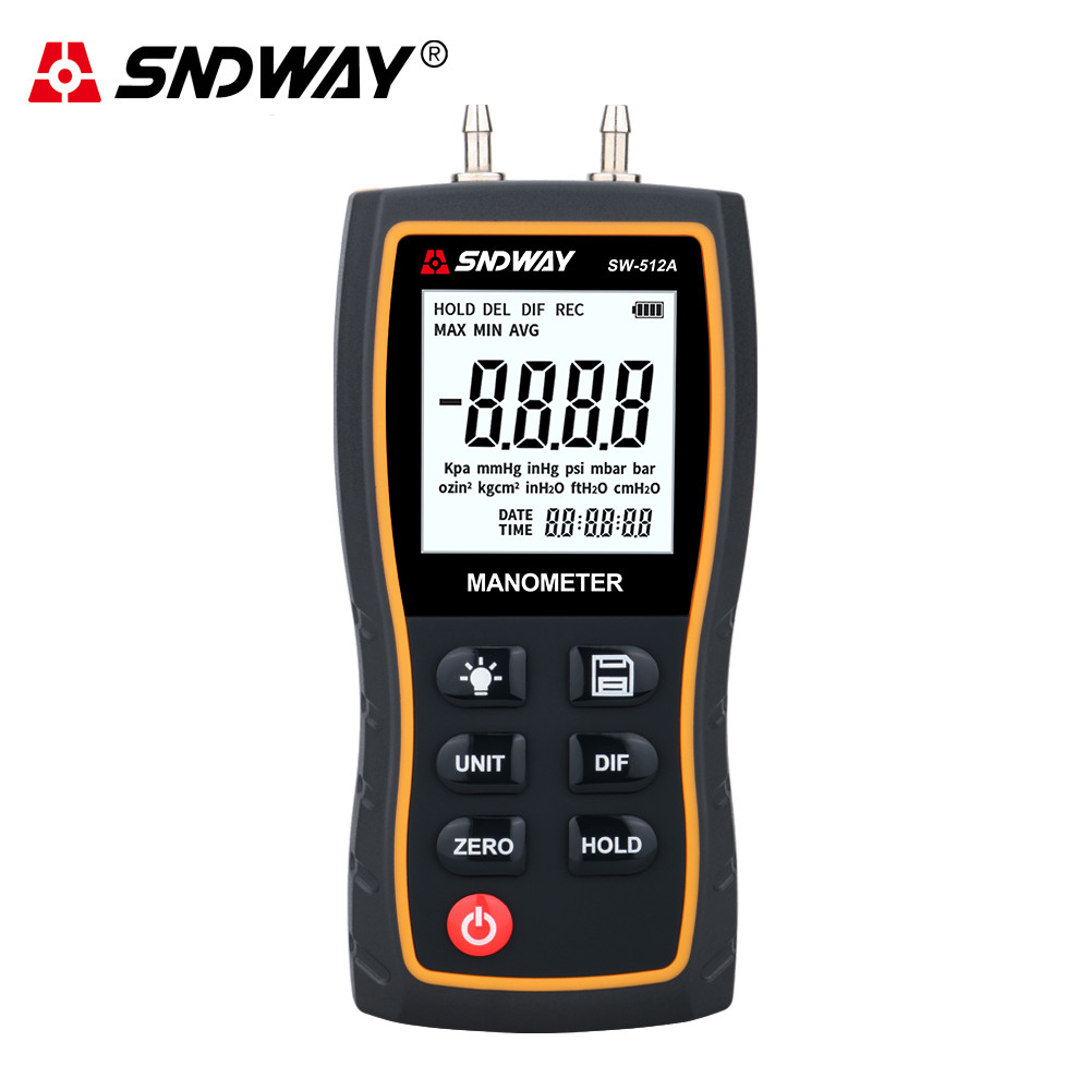 Jual BARU SNDWAY Digital Differential Manometer Hand-held Air Pressure ...
