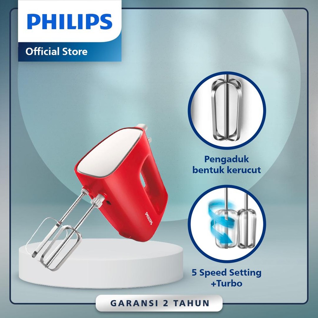 Jual Philips Mixer (Hand Mixer ) - HR1552/10 Merah - 170 Watt , Mixer ...