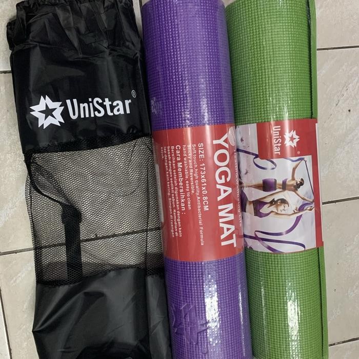 Jual Sale MATRAS YOGA/YOGA MATT 8 MM UNISTAR PVC FREE TAS JARING ...