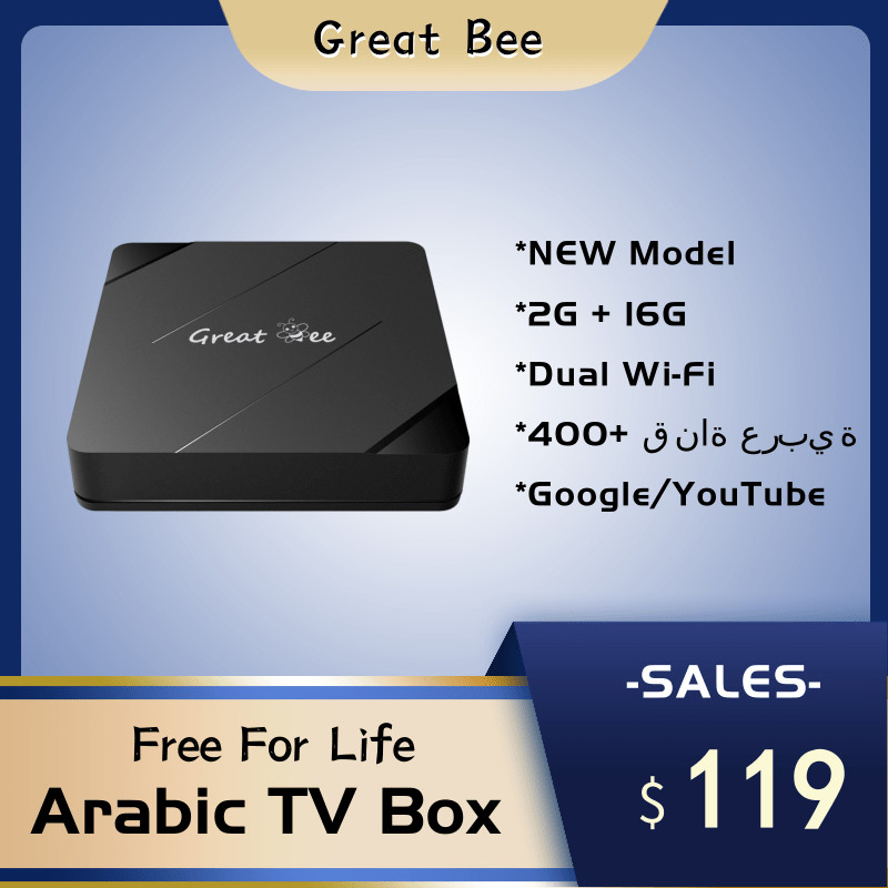 Jual Great Bee Greatbee Arabic Tv Box, Android 10 2G 16G Smart 4K ...