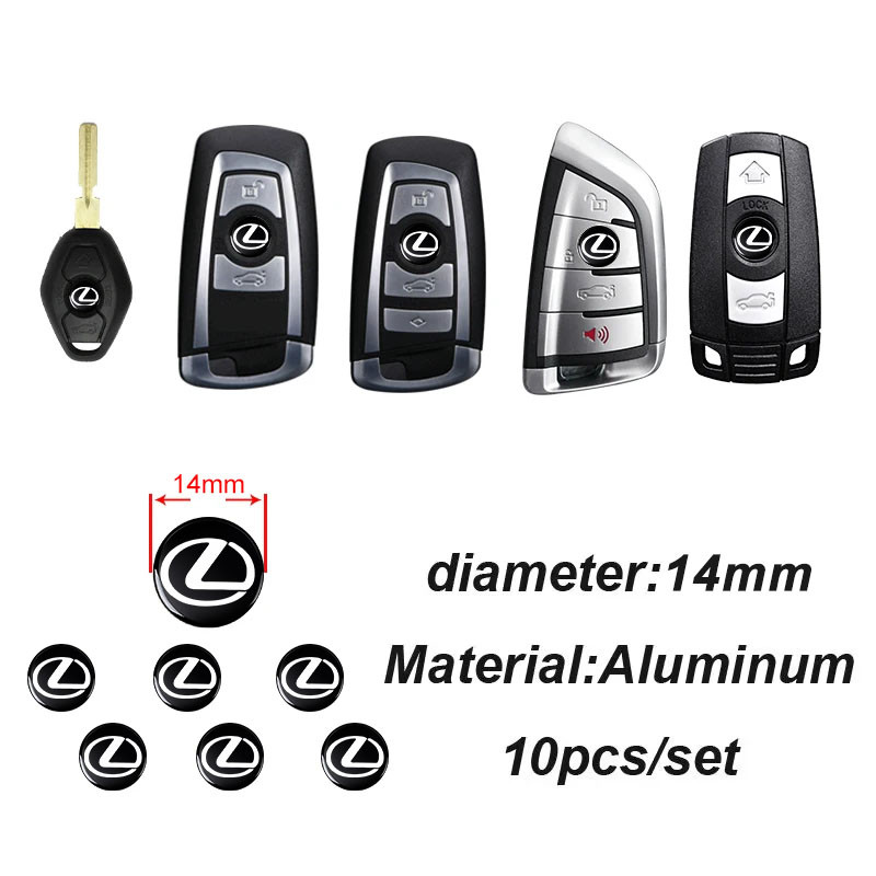 Jual IMPORT 14mm Car Remote Key Fob Emblem Badge Radio button Sticker ...