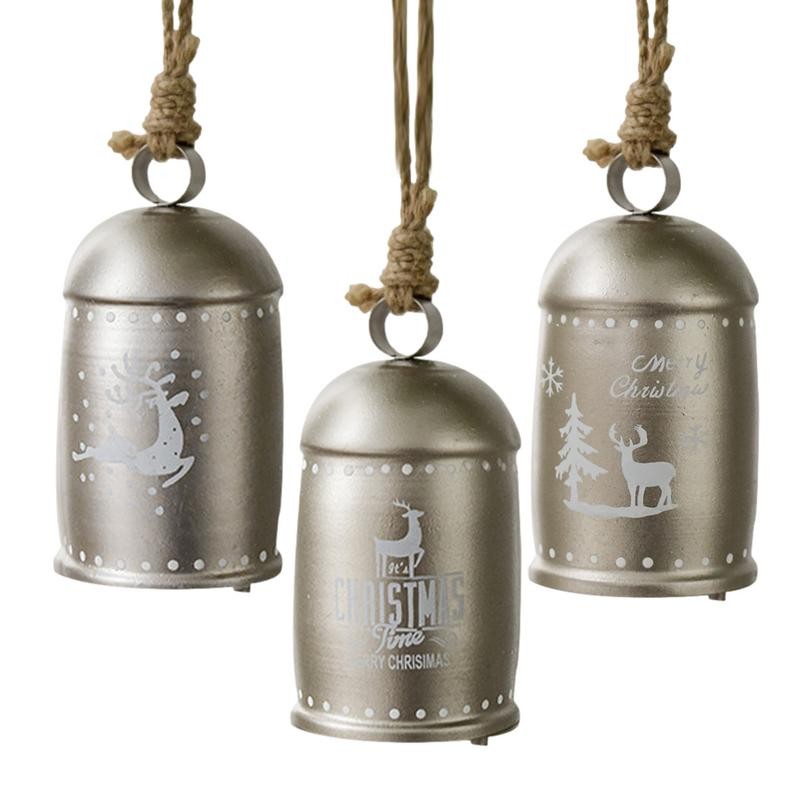 Jual Large Christmas Bells Rustic Vintage Cow Bell Decor Pendants ...