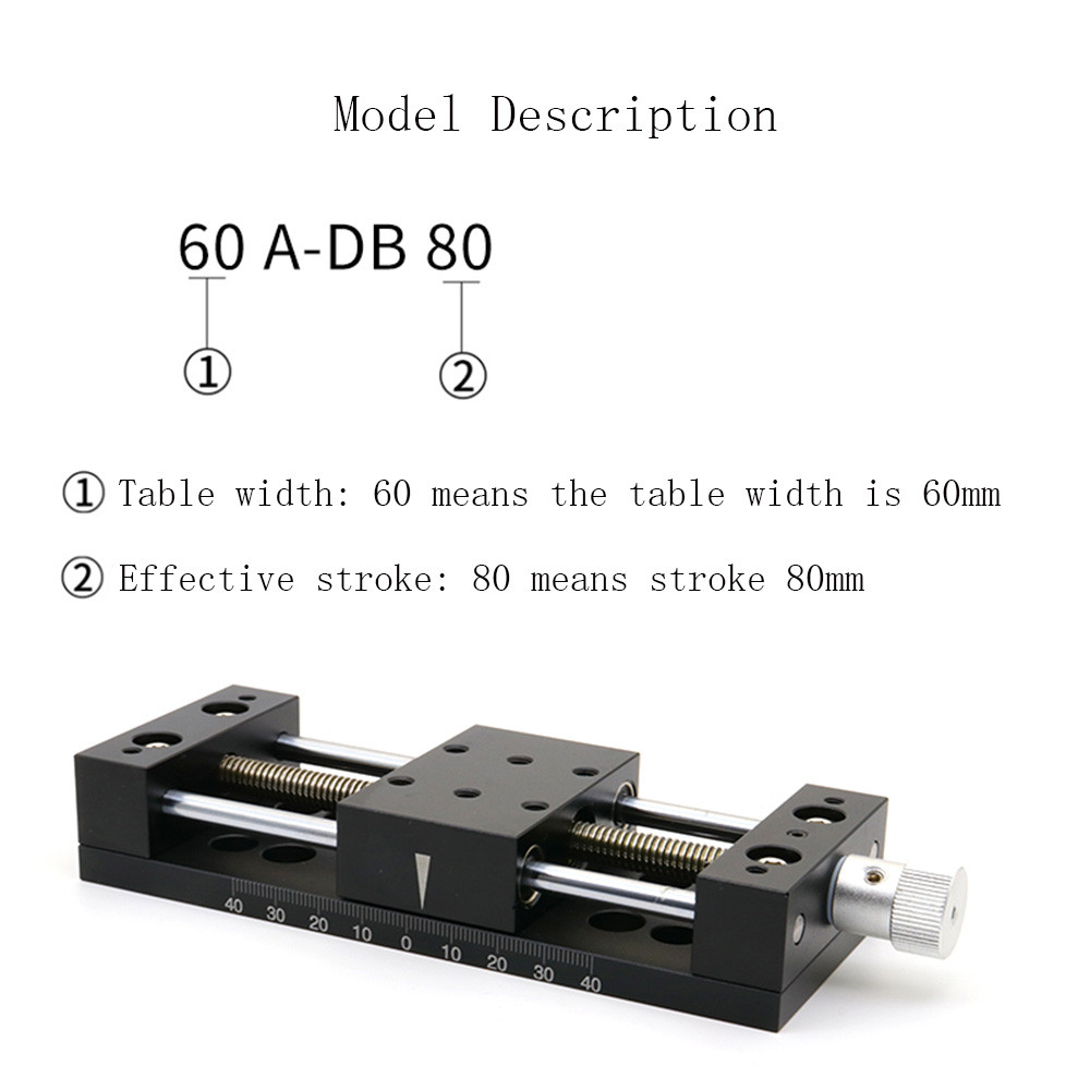 Jual X single axis displacement table 20A-DB10 Manual Linear Stage Translation Displacement ...