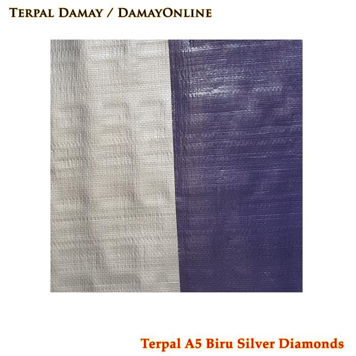 Jual Terpal Jadi A5 Biru Silver Korea Diamonds ( Ukuran Bebas / M2 ...