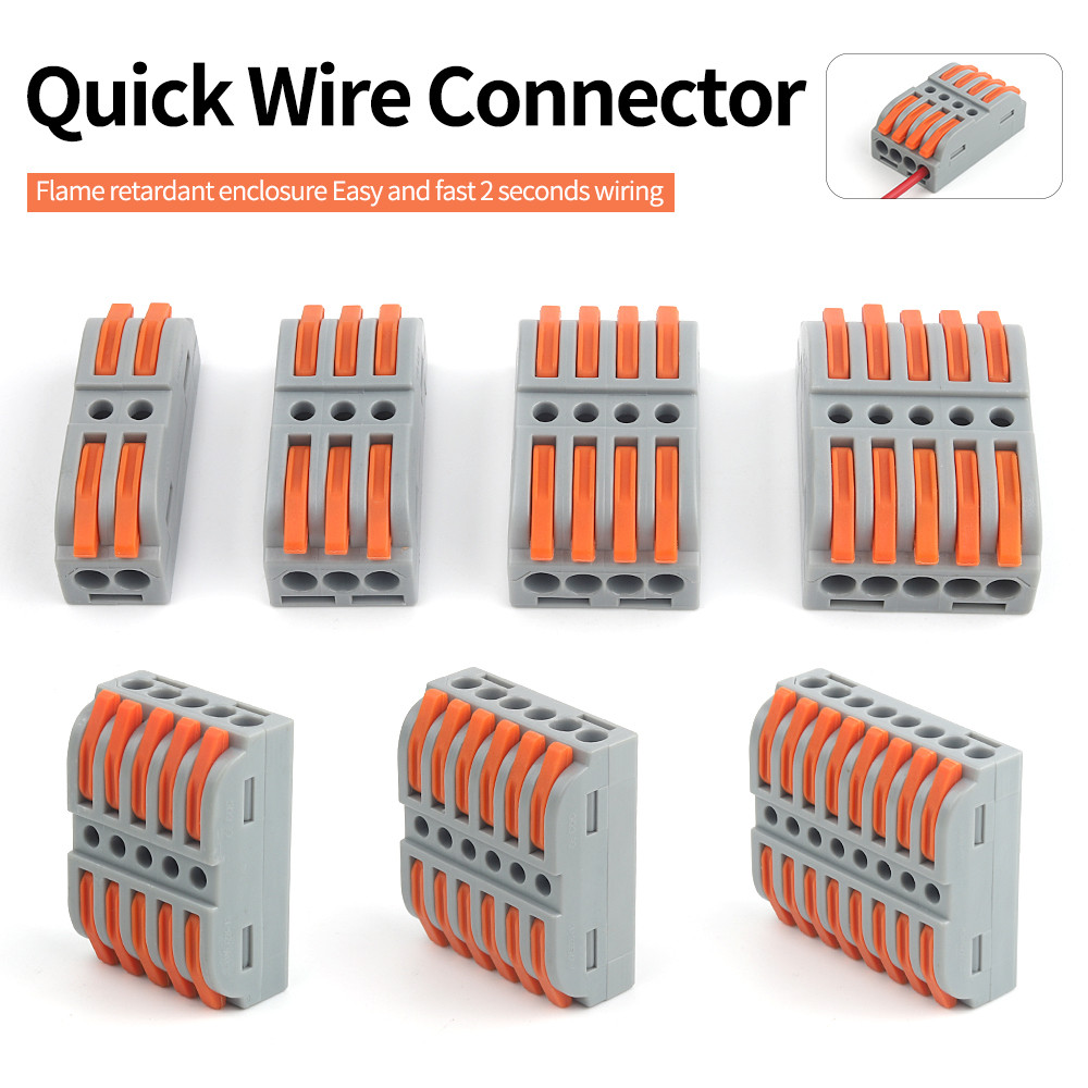Jual NEW Quick Press Type Electrical Wire Connector Push-in Lever 2-12 ...