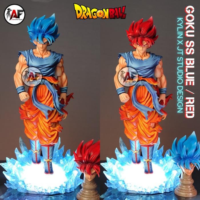 Jual Statue Action Figure Dragon Ball Son Goku SS Blue / Red Kylin x JT ...