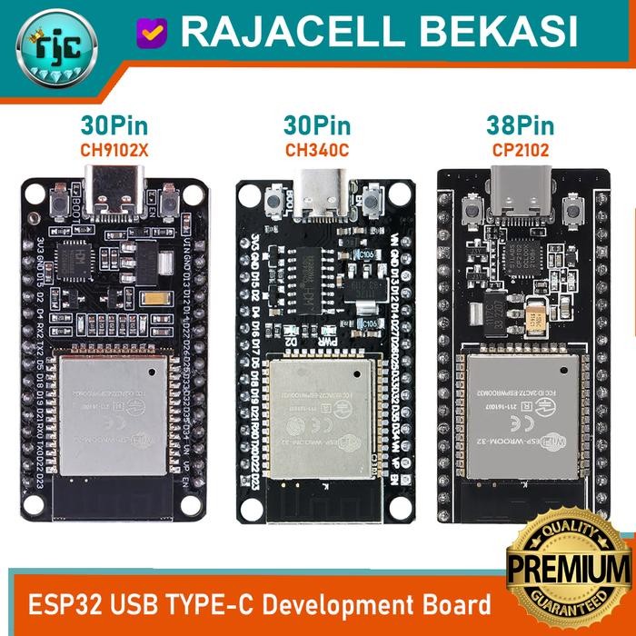Jual ESP-32 NEW DEVELOPMENT BOARD USB TYPE-C ESP32 WROOM WIFI BLUETOOTH ...