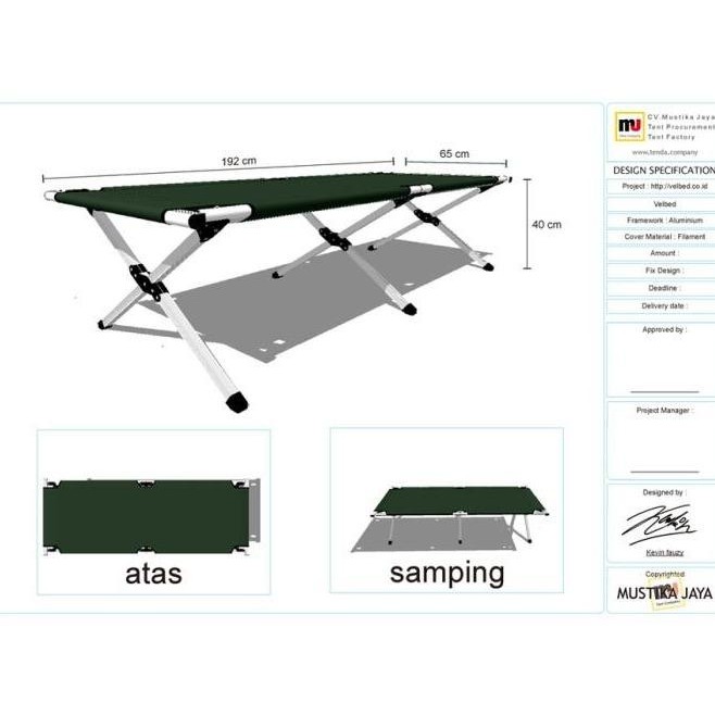 Jual Velbed Ranjang Kasur Lipat Aluminium Camping Bed Evakuasi Folding ...